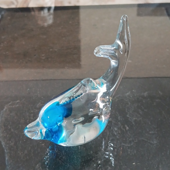 unbranded | Art | Artesian Glass Dolphin Paperweight | Poshmark